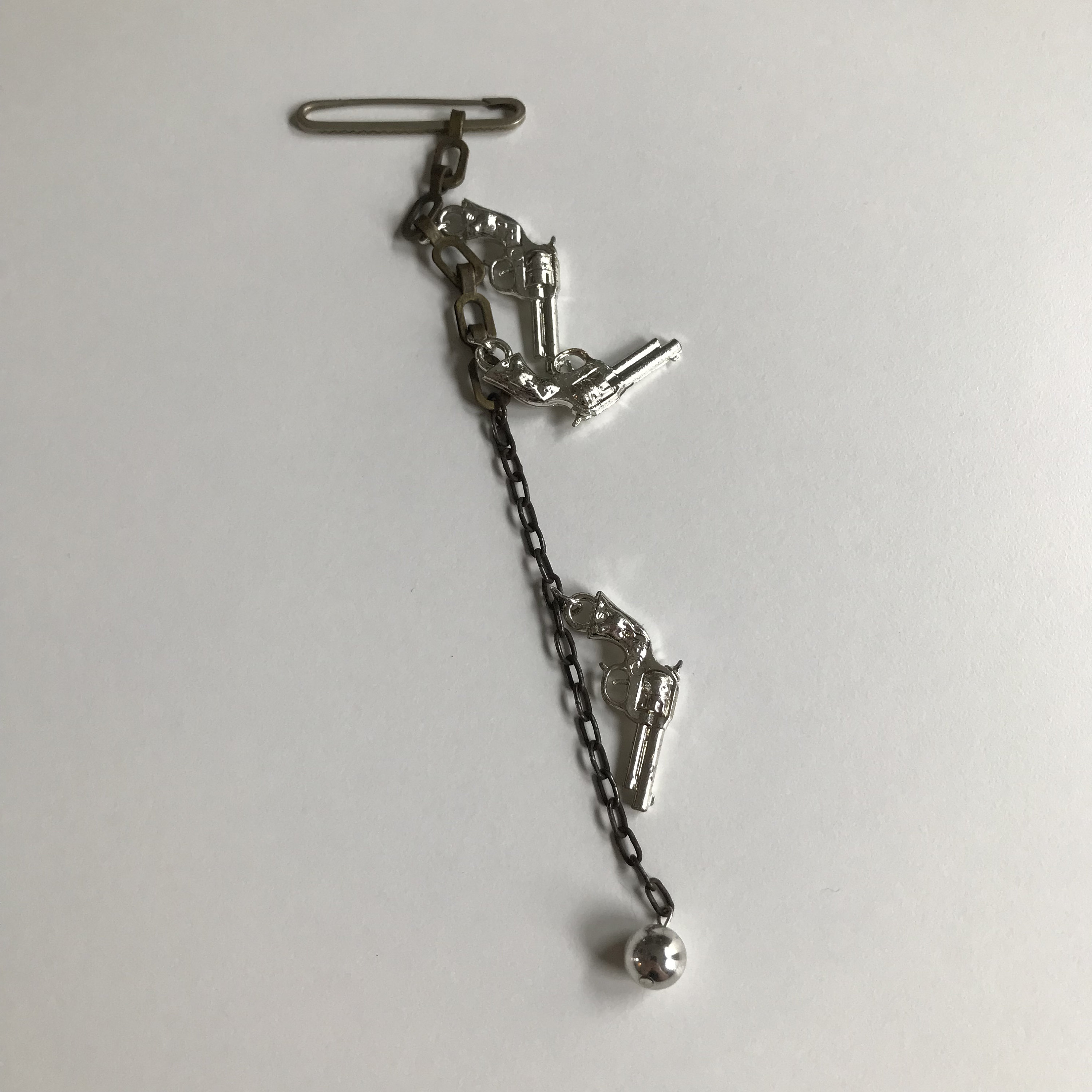 Handmade Punk Safety Pin & Cracker Jack Charm Brooch - Etsy