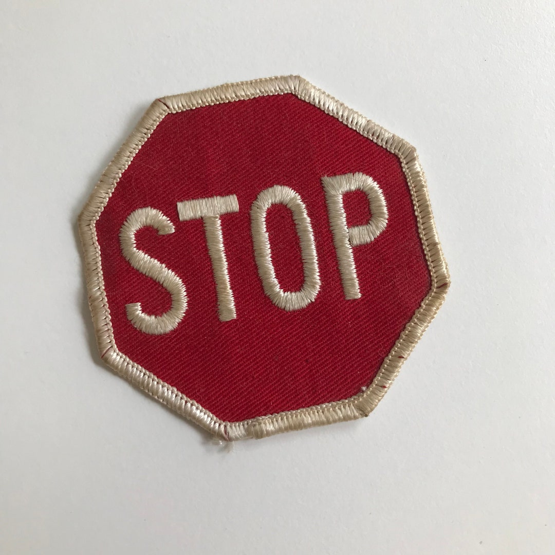 1960s Vintage Biker Stop Sign Patch - Etsy