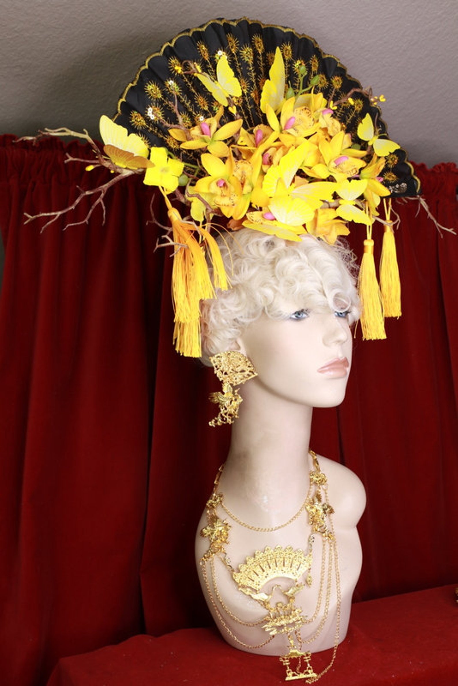 Traditional Japanese Fan Headwear Headdress - Etsy Israel