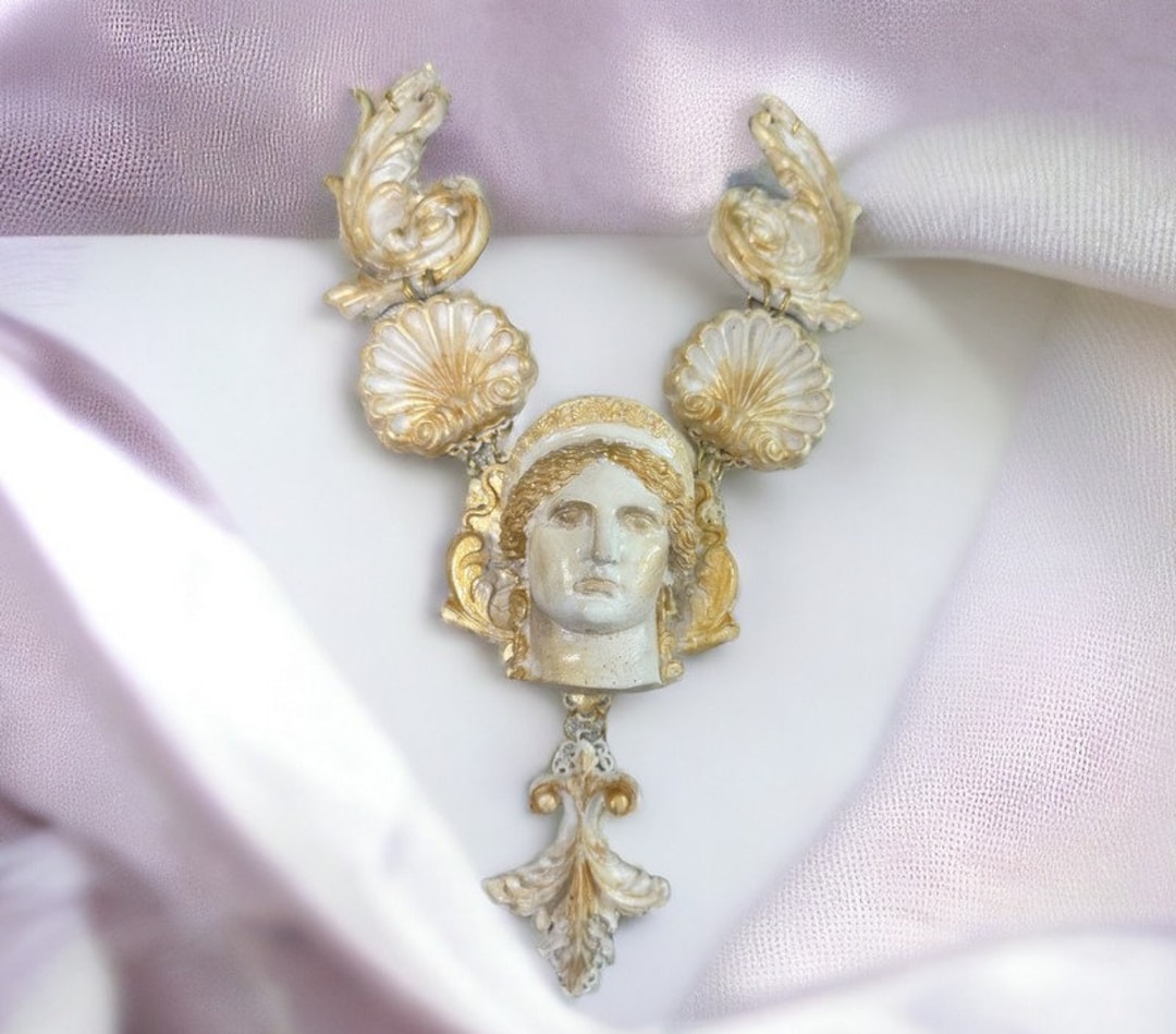 Greek Revival Athena Statue Sculpture Stone Effect Huge Art Jewelry ...