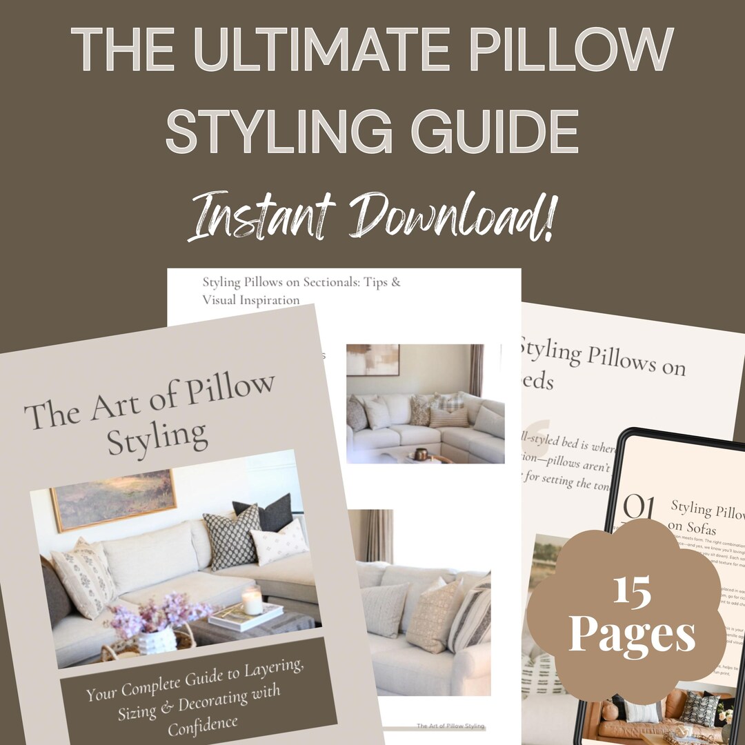 How to Style Throw Pillows Styling Guide for Interior Design Ebook for ...