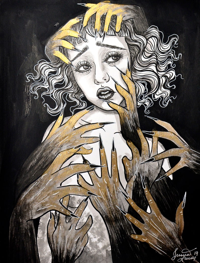 Shadows Original Pen & Ink Inktober Illustration Artwork - Etsy