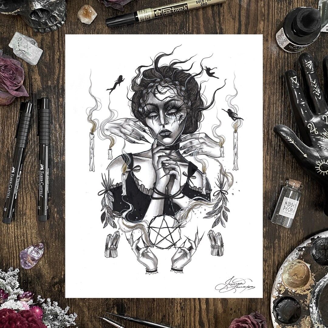 Wiccaphobia - Fear of Witchcraft - Original Pen and Ink Drawing - Etsy