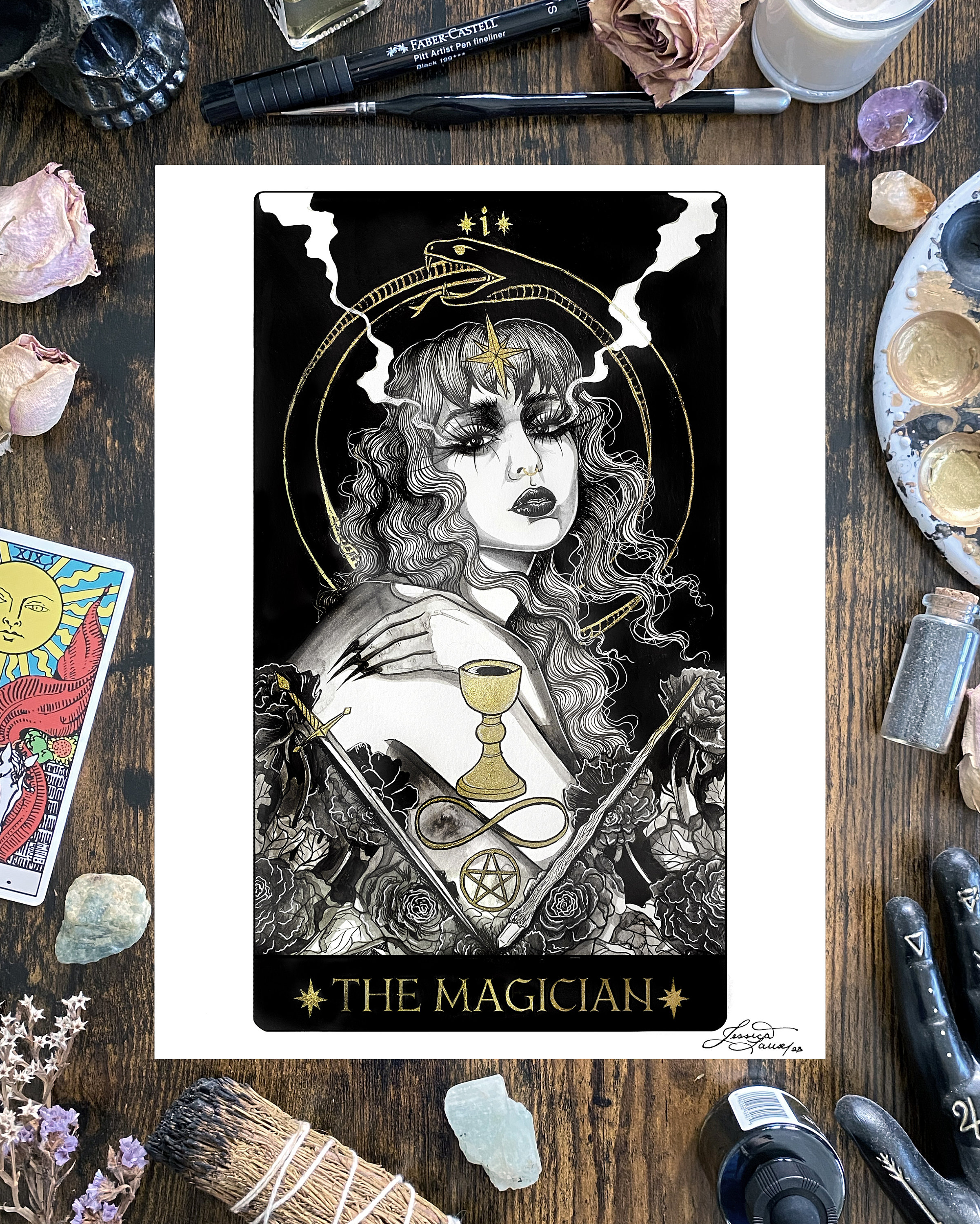 The Magician Tarot Card Art Print - Etsy