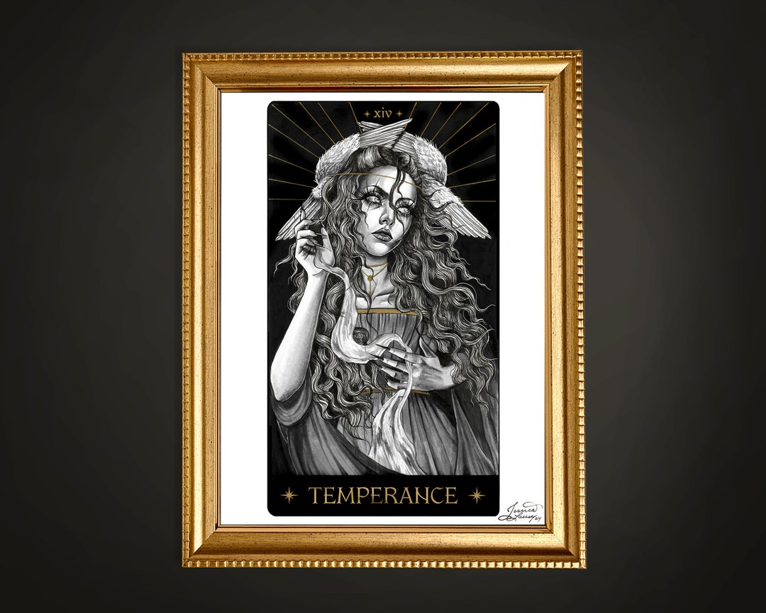 Temperance - Tarot Card Art Print - Etsy