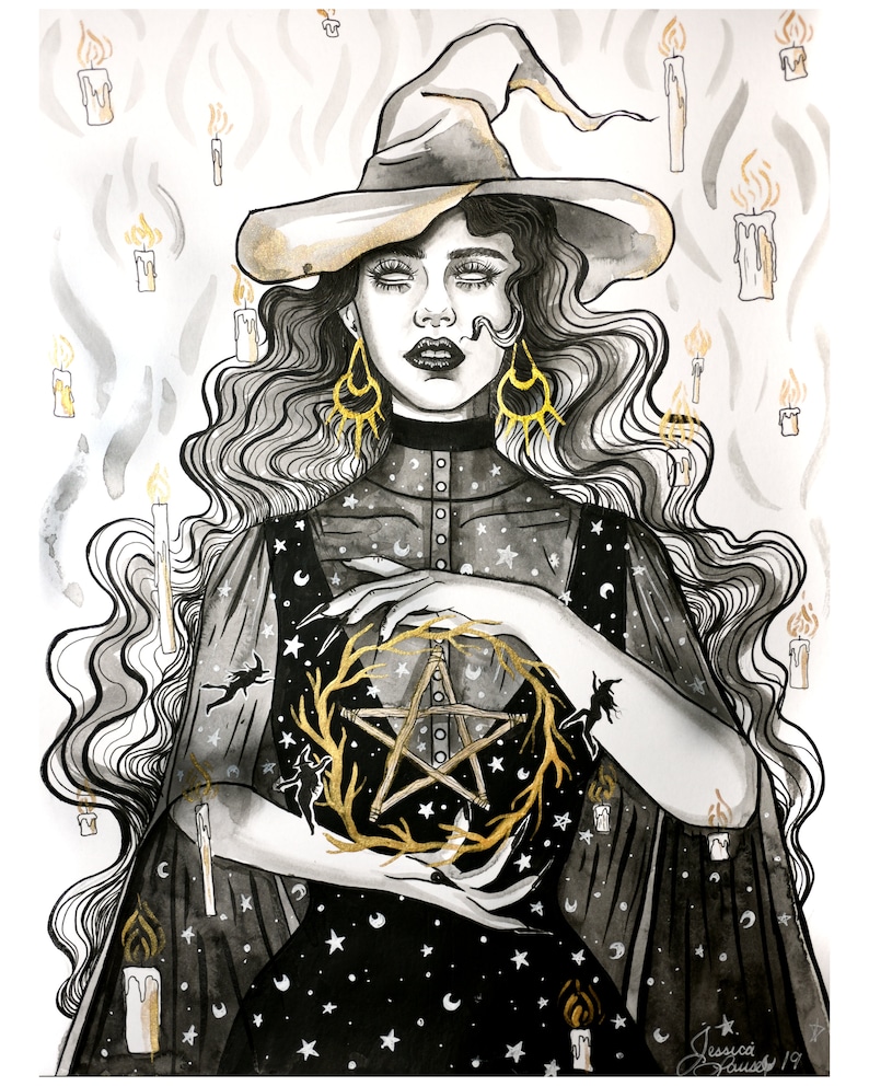 Coven Inktober Art Print - Etsy