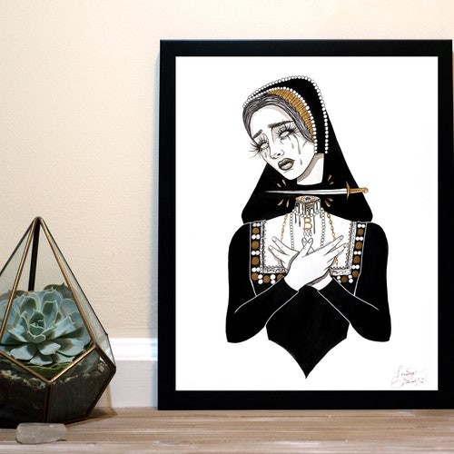 Headless Nun Inktober Art Print - Etsy
