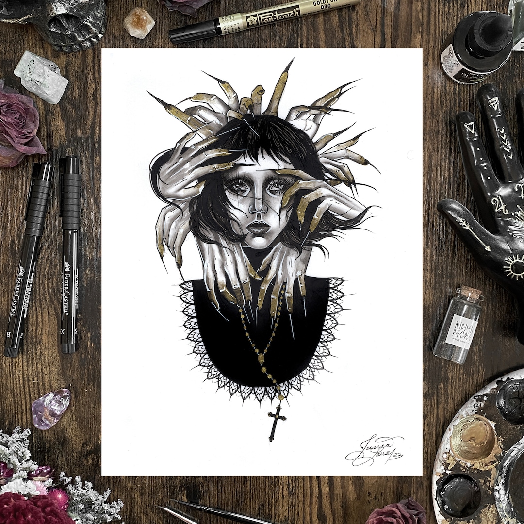 Chirophobia - Fear of Hands - Original Pen and Ink Drawing - Etsy