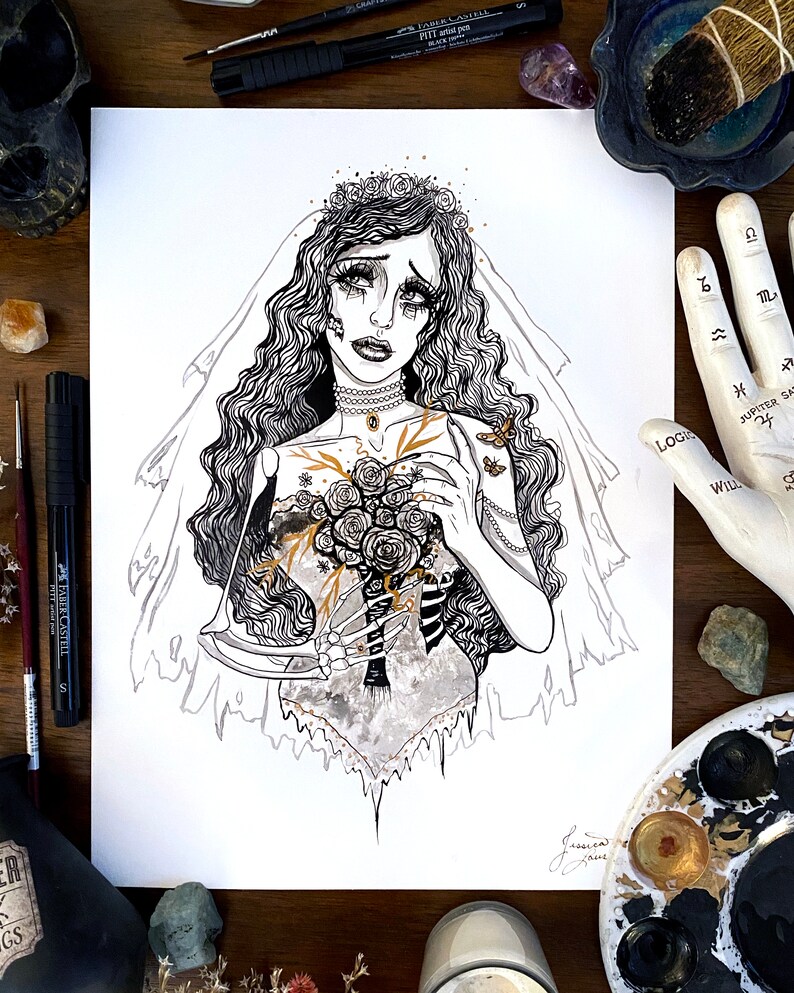 Corpse Bride Inktober Art Print - Etsy