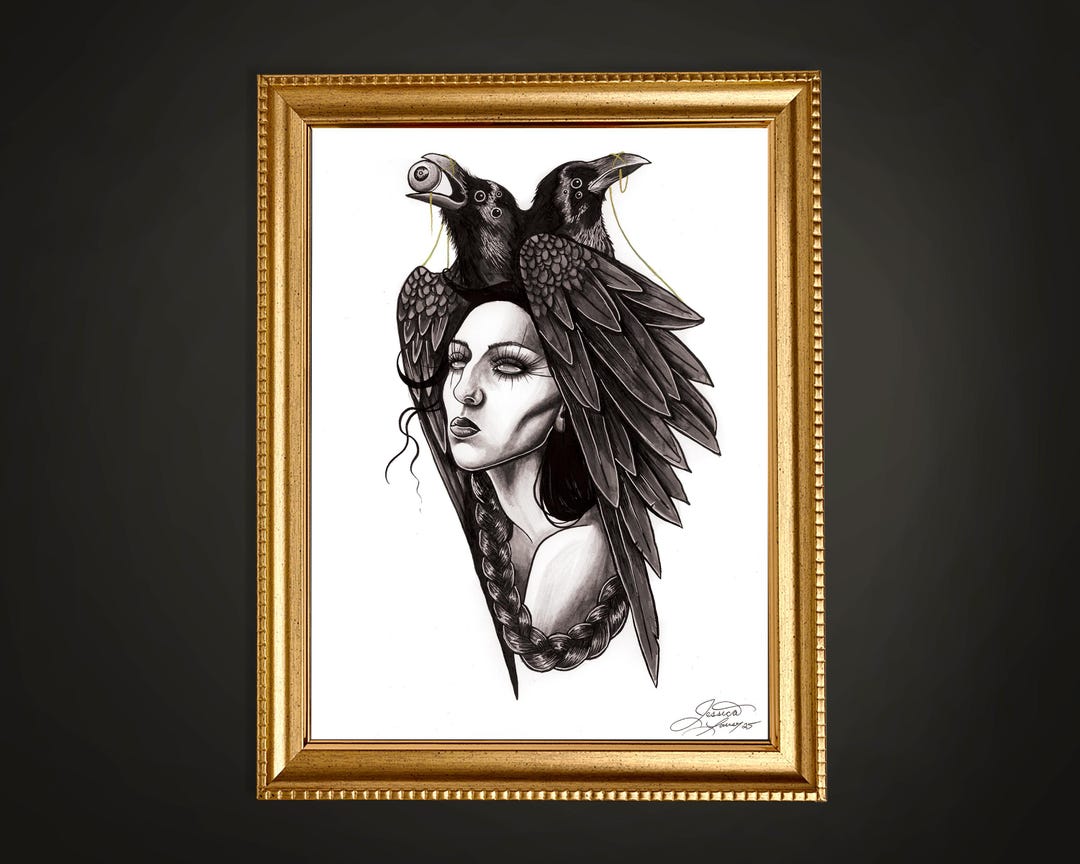 Raven Mockers | Cherokee Folklore - Inktober Art Print - Etsy