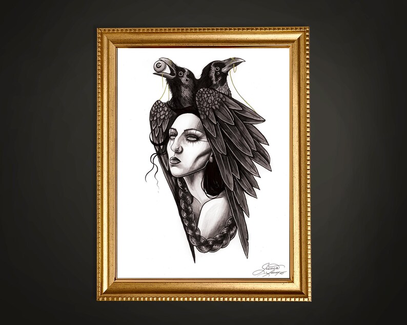 Raven Mockers | Cherokee Folklore - Inktober Art Print - Etsy