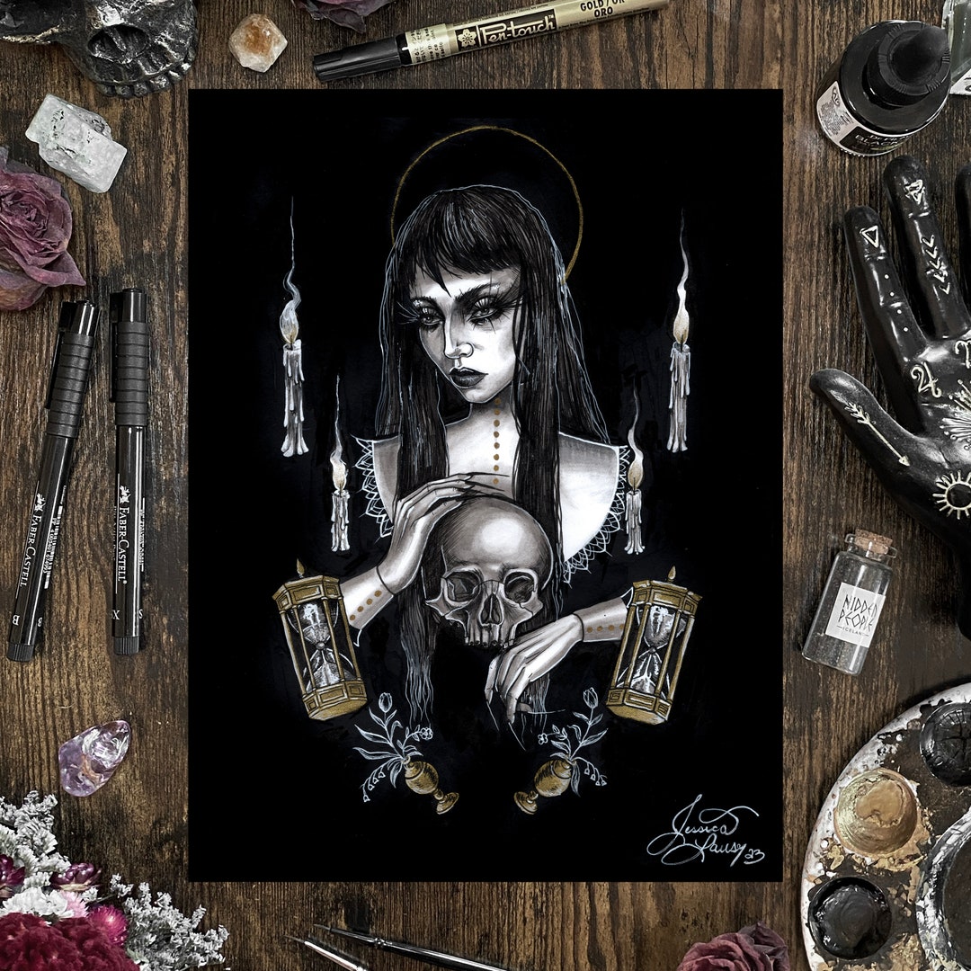 Thanatophobia - Fear of Death - Original Pen and Ink Drawing - Etsy