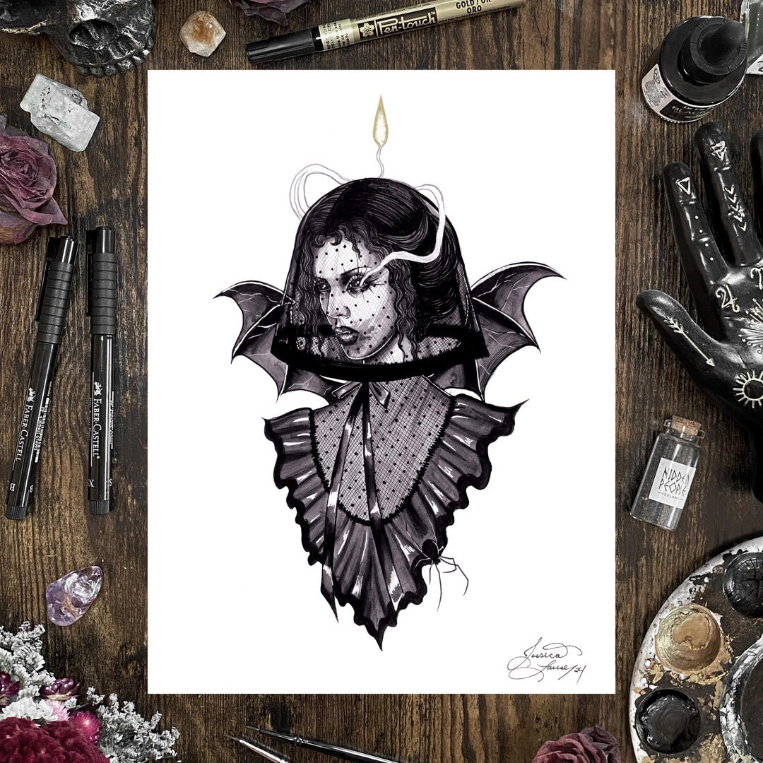 Moroi Vampire Original Pen and Ink Drawing - Etsy