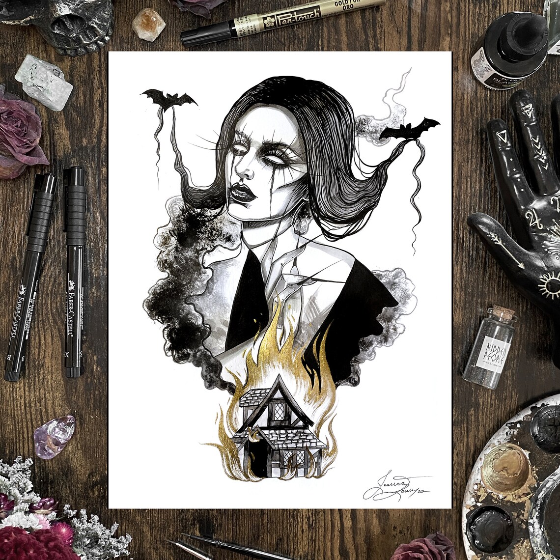 Hannah Cranna Original Inktober Pen and Ink Drawing - Etsy