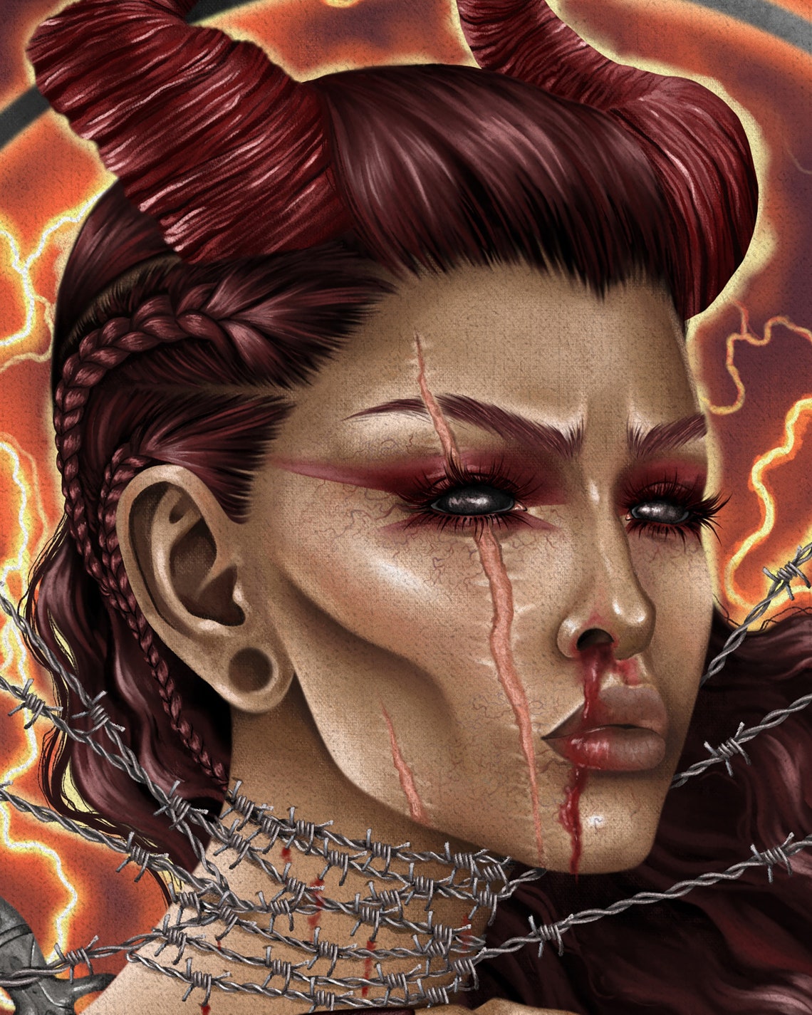 Wrath Seven Deadly Sins Illustration Art Print | Etsy