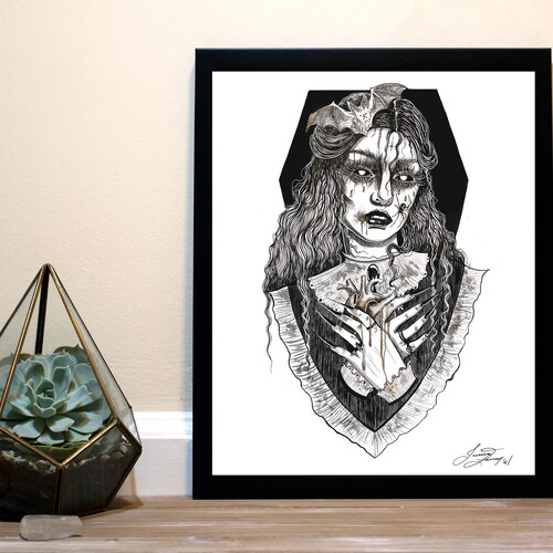 Dearg Due Irish Vampire Inktober Art Print - Etsy