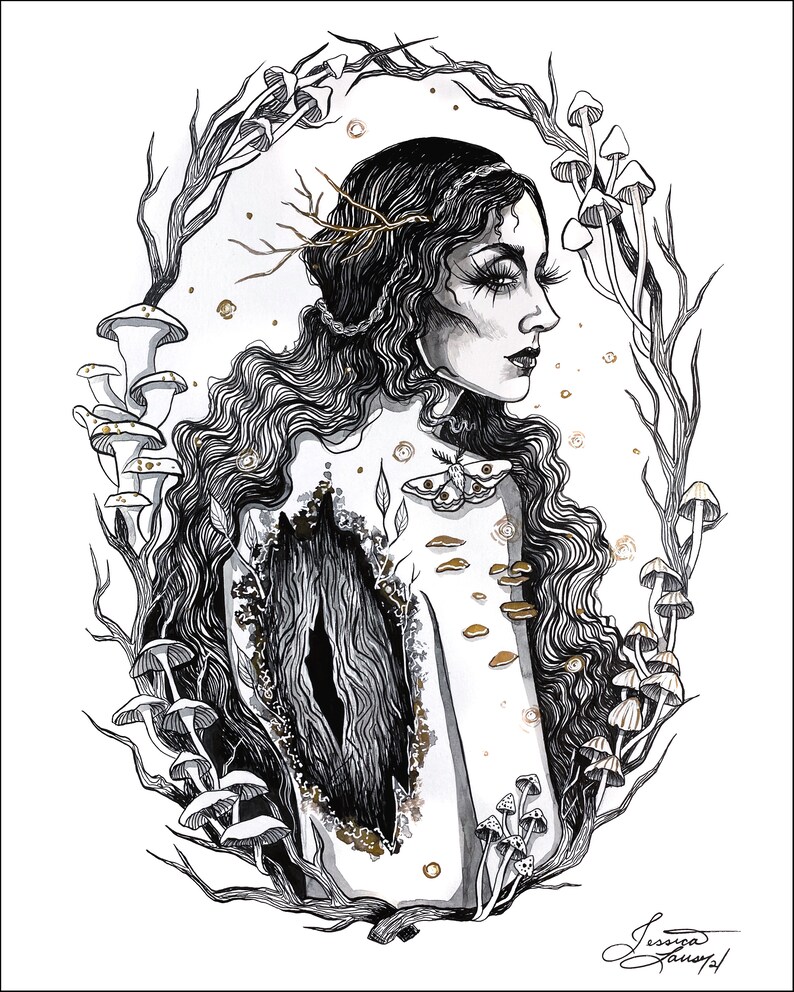 Huldra Inktober Art Print | Etsy