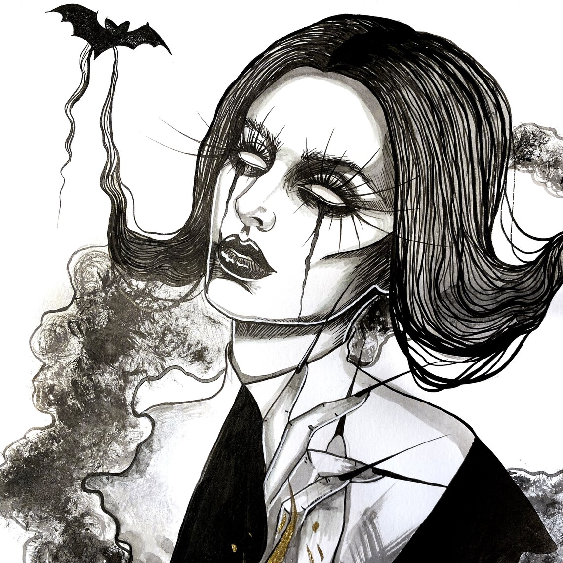 Hannah Cranna Original Inktober Pen and Ink Drawing - Etsy