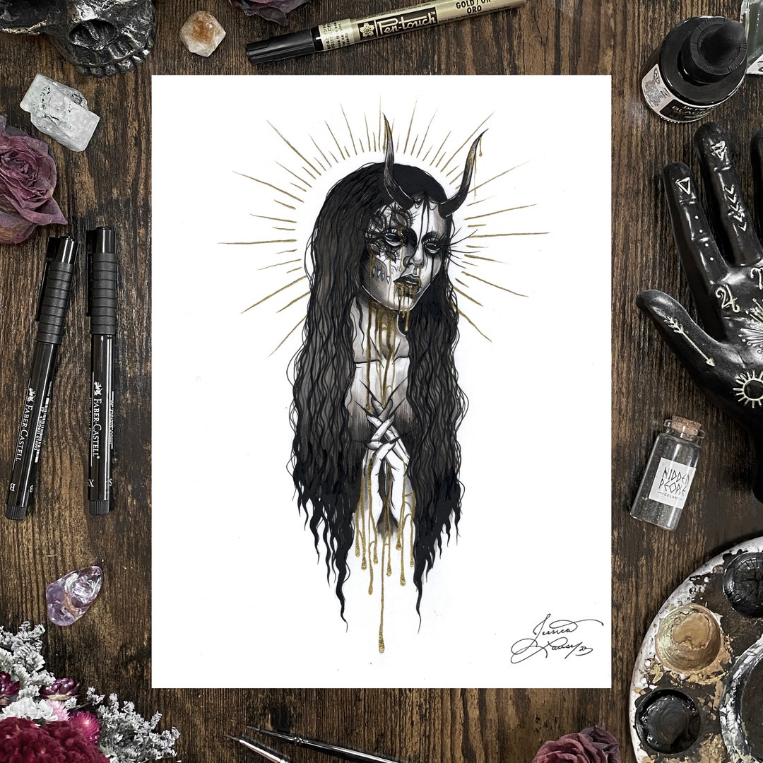 Daemonophobia Fear of Demons Original Pen and Ink Drawing - Etsy UK