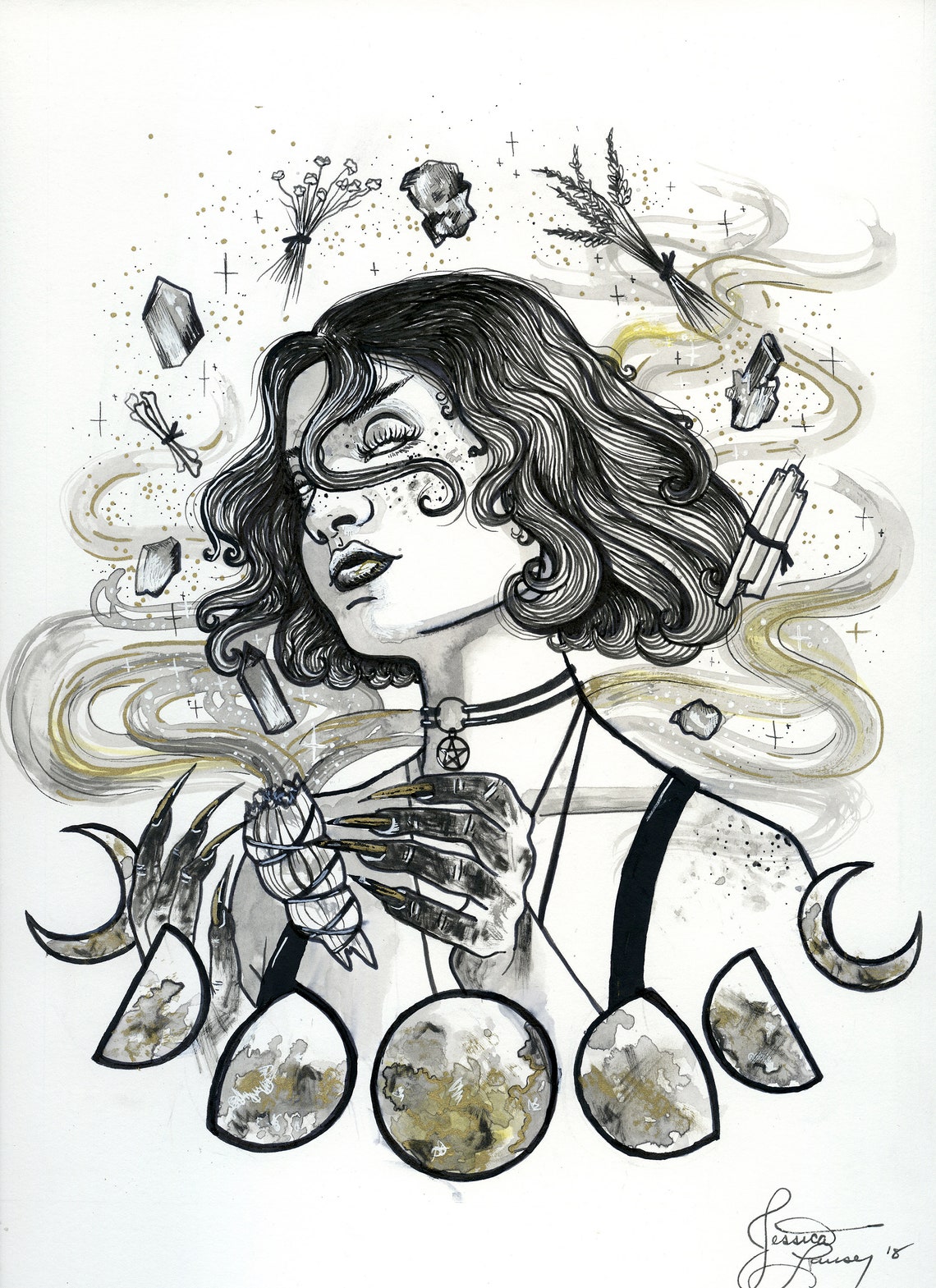 Wiccaphobia Fear of Witches & Witchcraft Inktober Art Print | Etsy