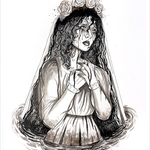La Llorona - Inktober Art Print - Etsy