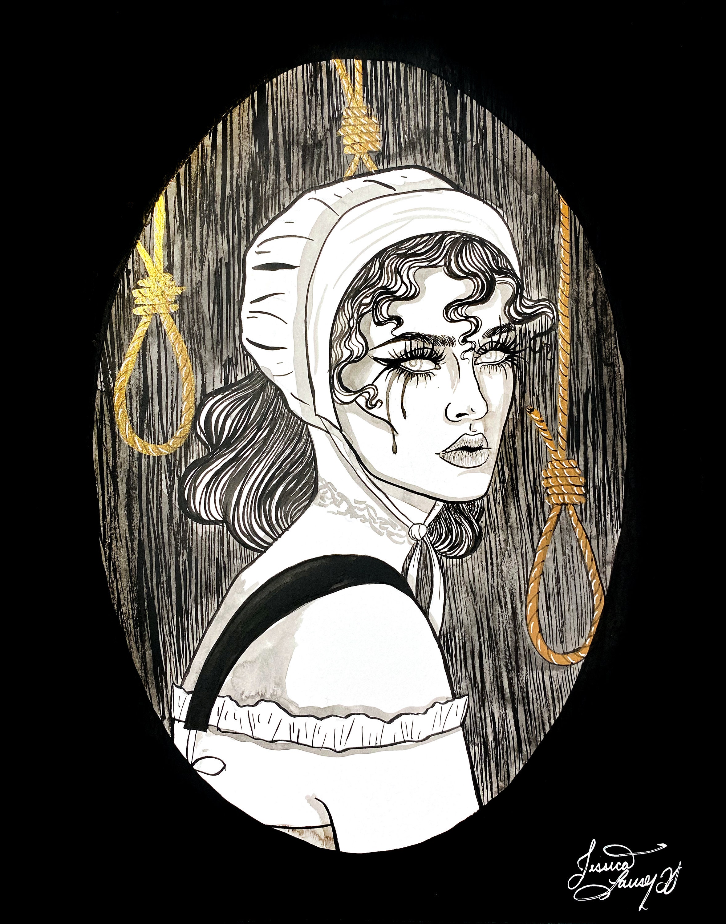 Half-hanged Mary - Inktober Art Print - Etsy