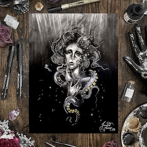 Thalassophobia Fear of Water Inktober Art Print - Etsy