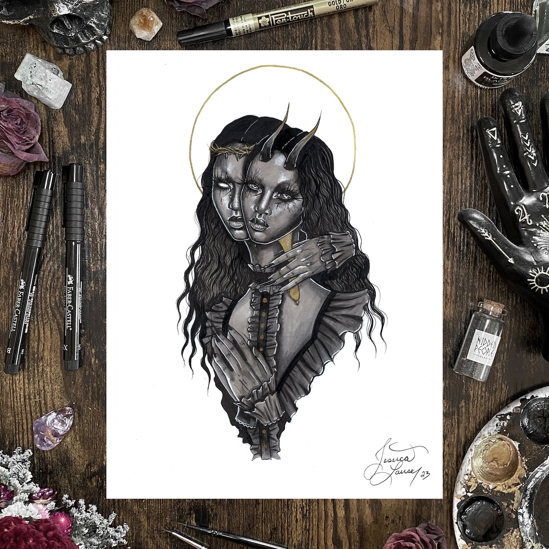 Masklophobia - Fear of Masks - Original Pen and Ink Drawing - Etsy