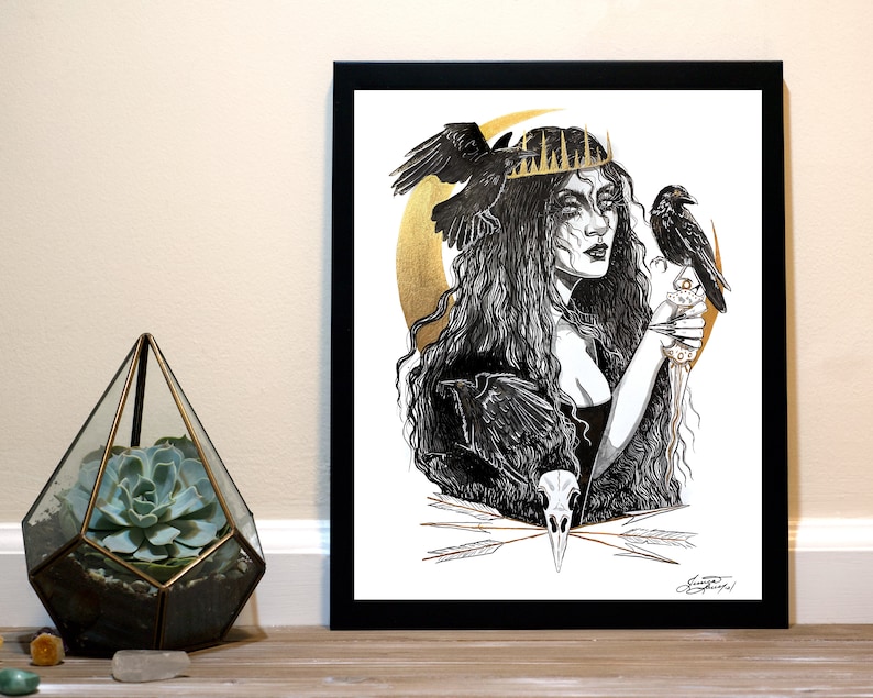 Badb Catha Inktober Art Print | Etsy