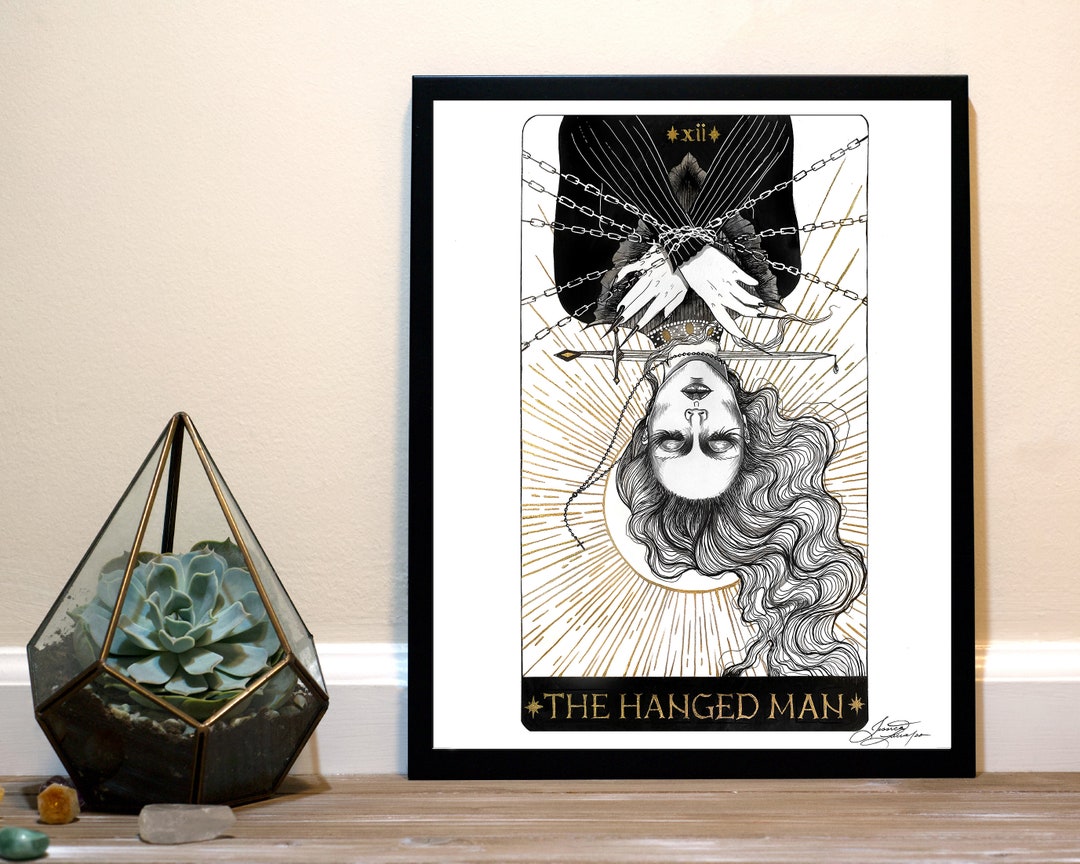The Hanged Man Tarot Card Art Print - Etsy