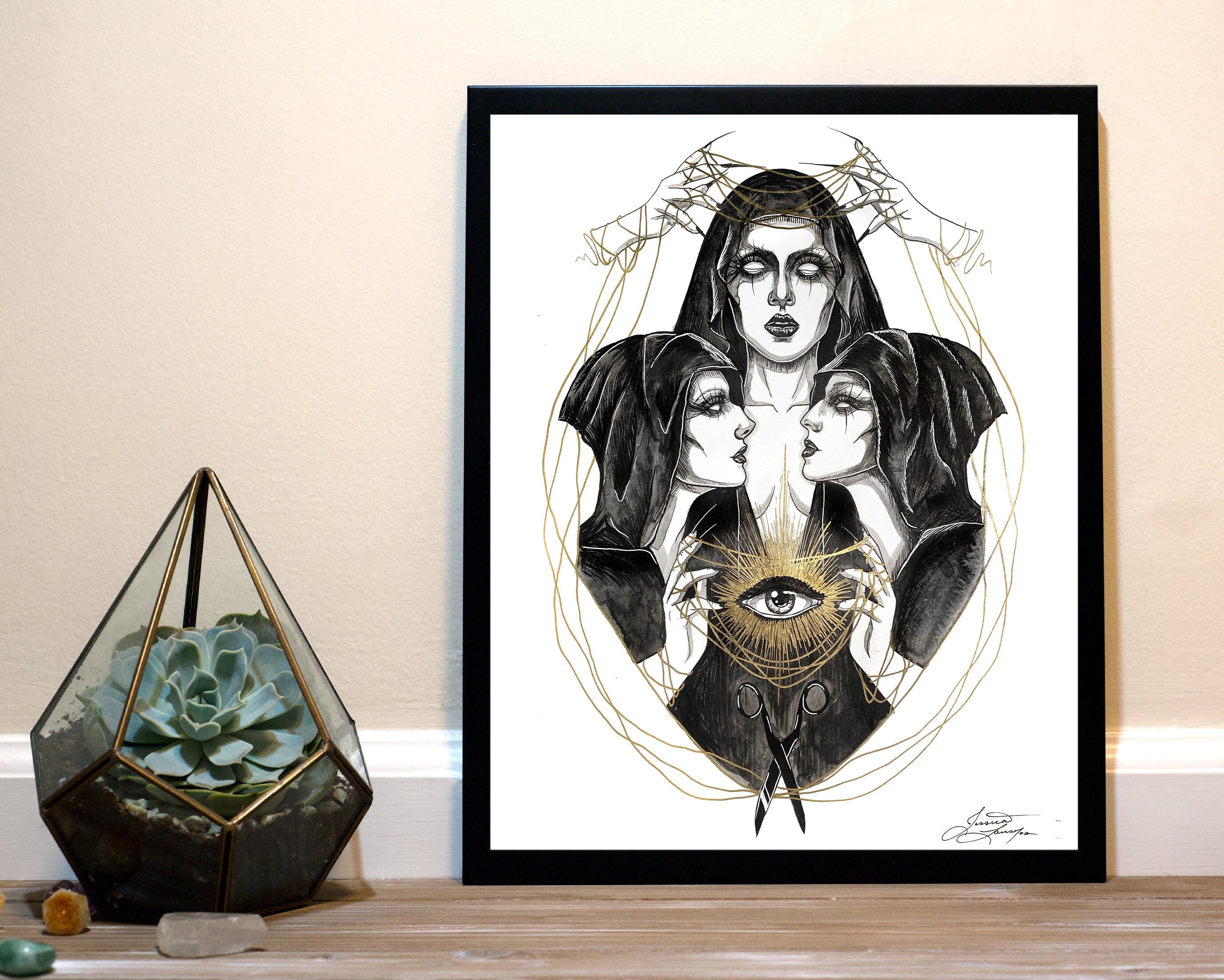 The Norns Inktober Art Print - Etsy UK