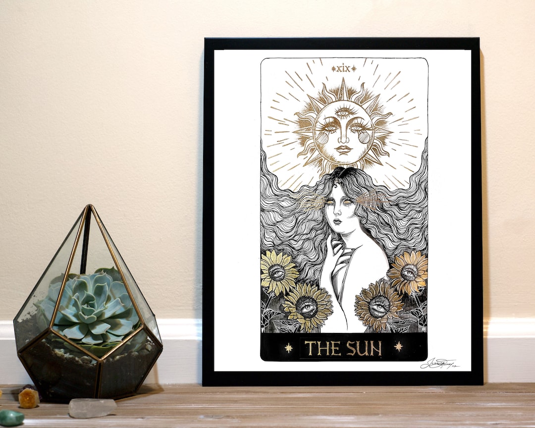 The Sun - Tarot Card Art Print - Etsy