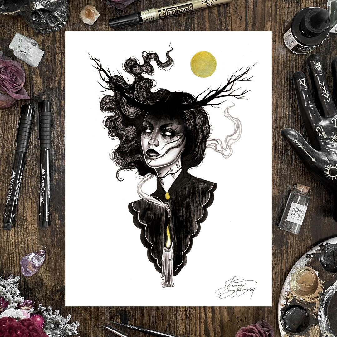 Iele Romanian Mythology Original Pen and Ink Drawing - Etsy