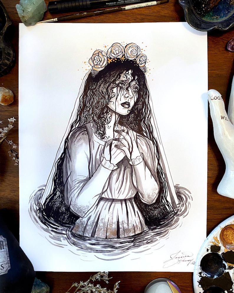 La Llorona Inktober Art Print - Etsy