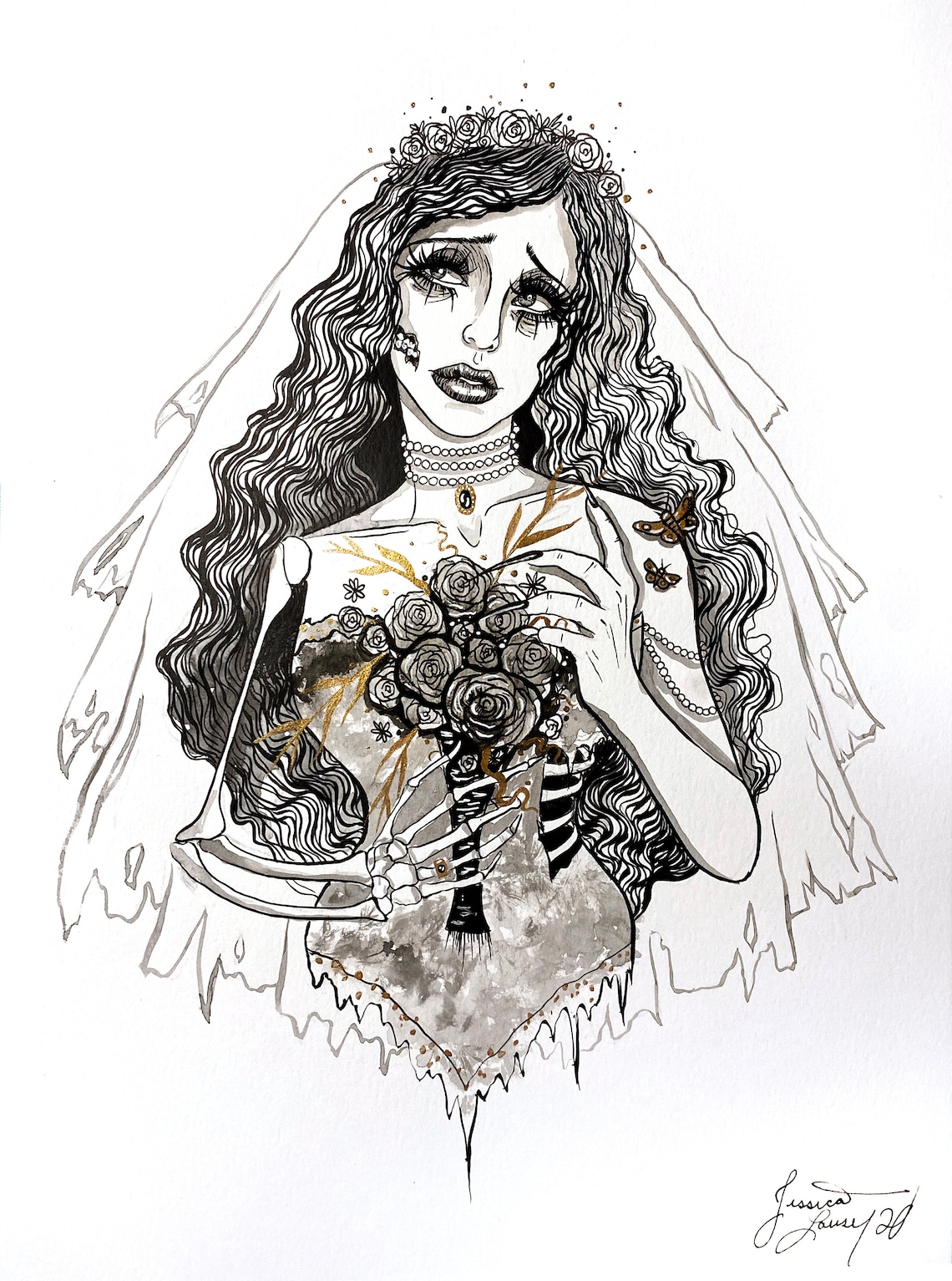 Corpse Bride Inktober Art Print - Etsy