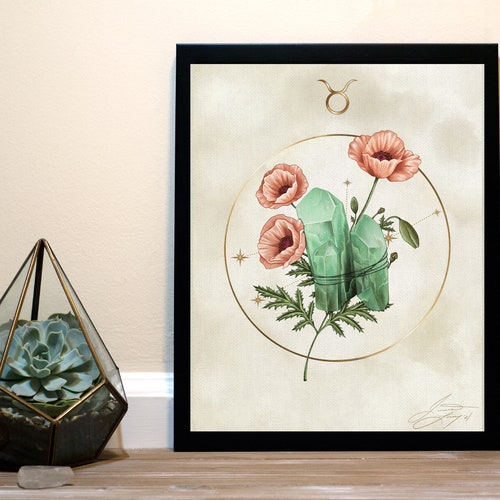 Taurus Portrait Zodiac Art Print | Etsy