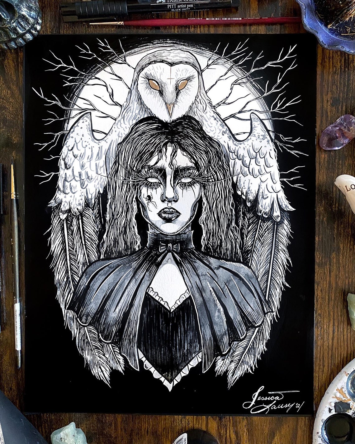 La Lechuza Inktober Art Print - Etsy