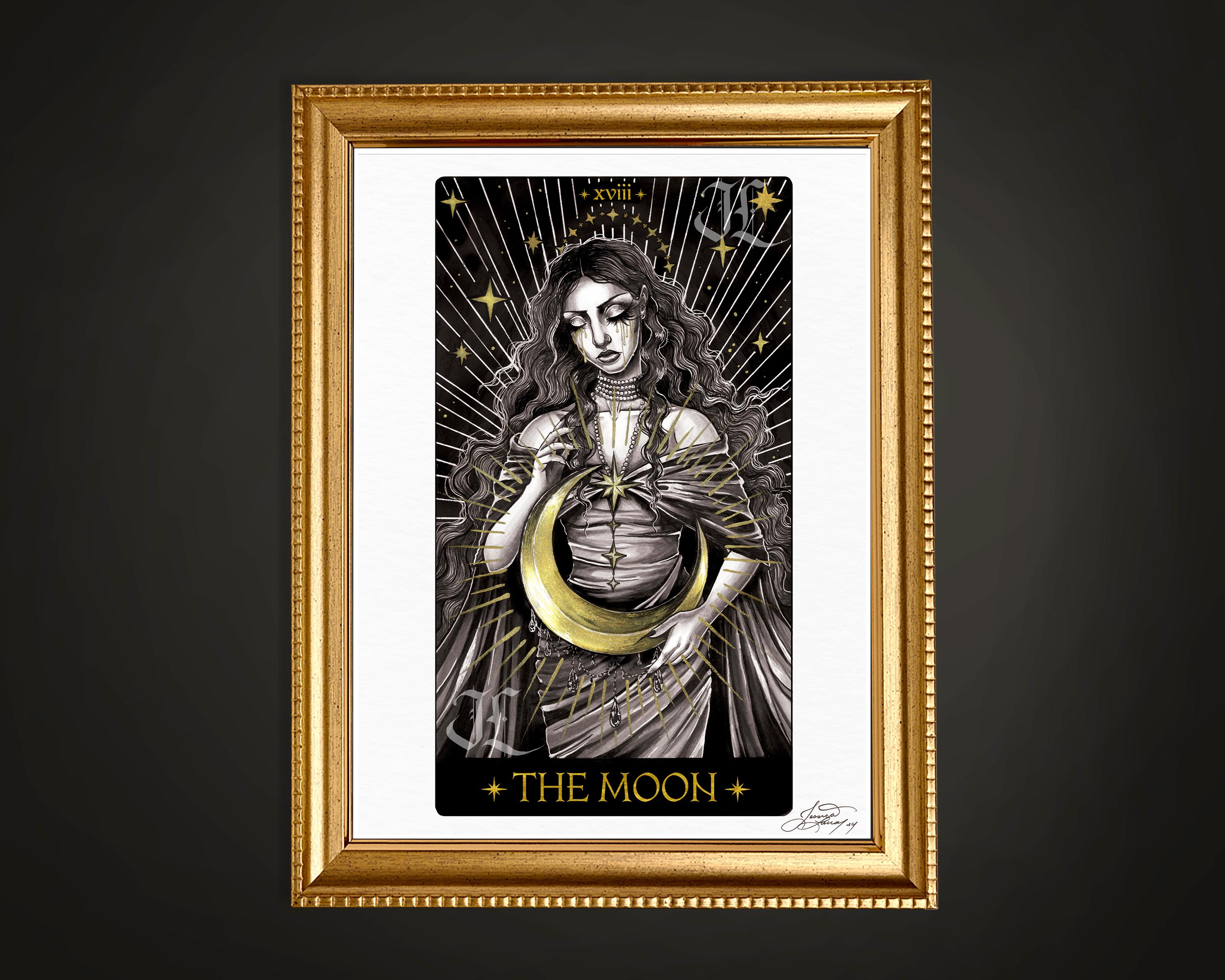 The Moon - Tarot Card Art Print - Etsy
