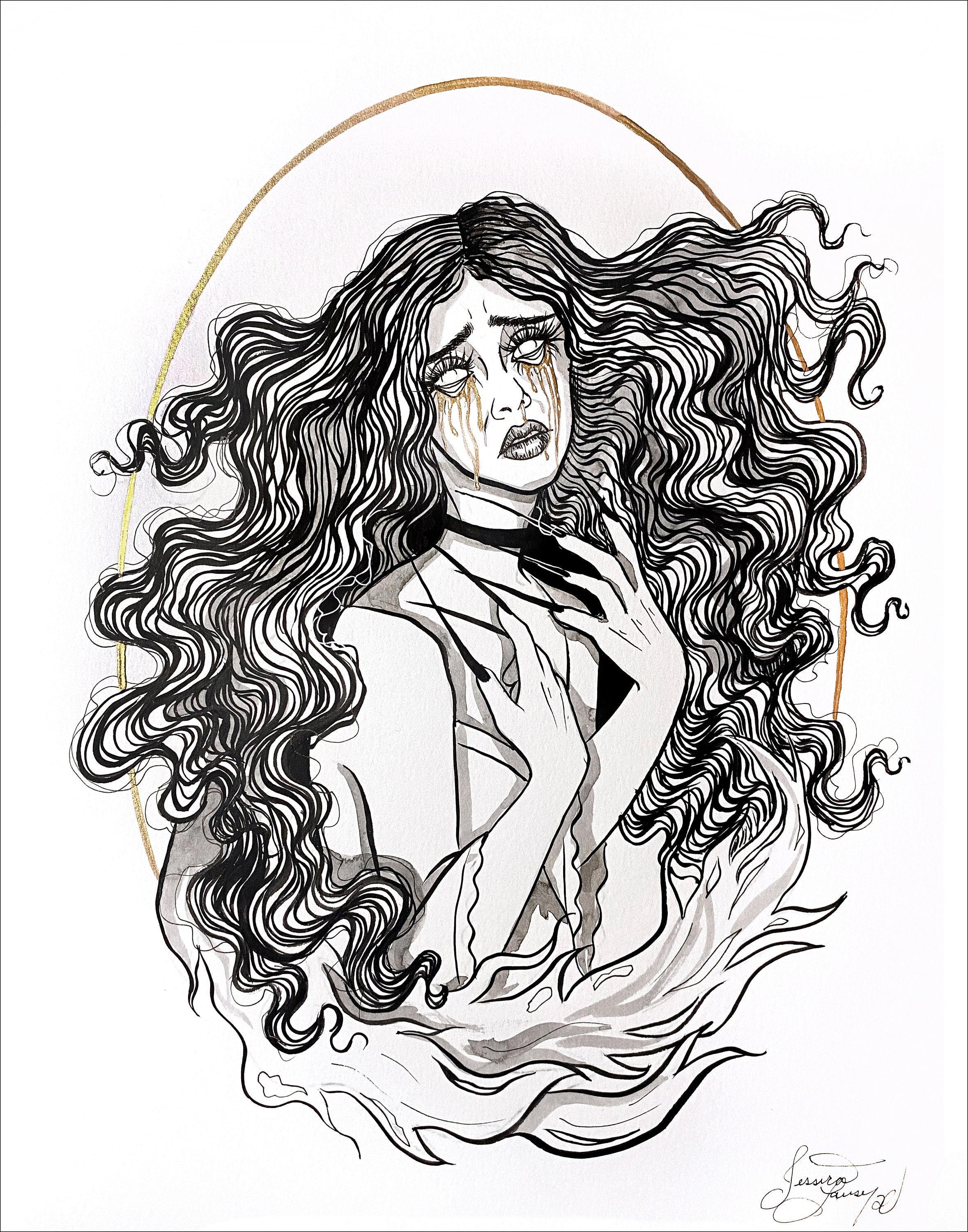 Banshee Inktober Art Print - Etsy UK