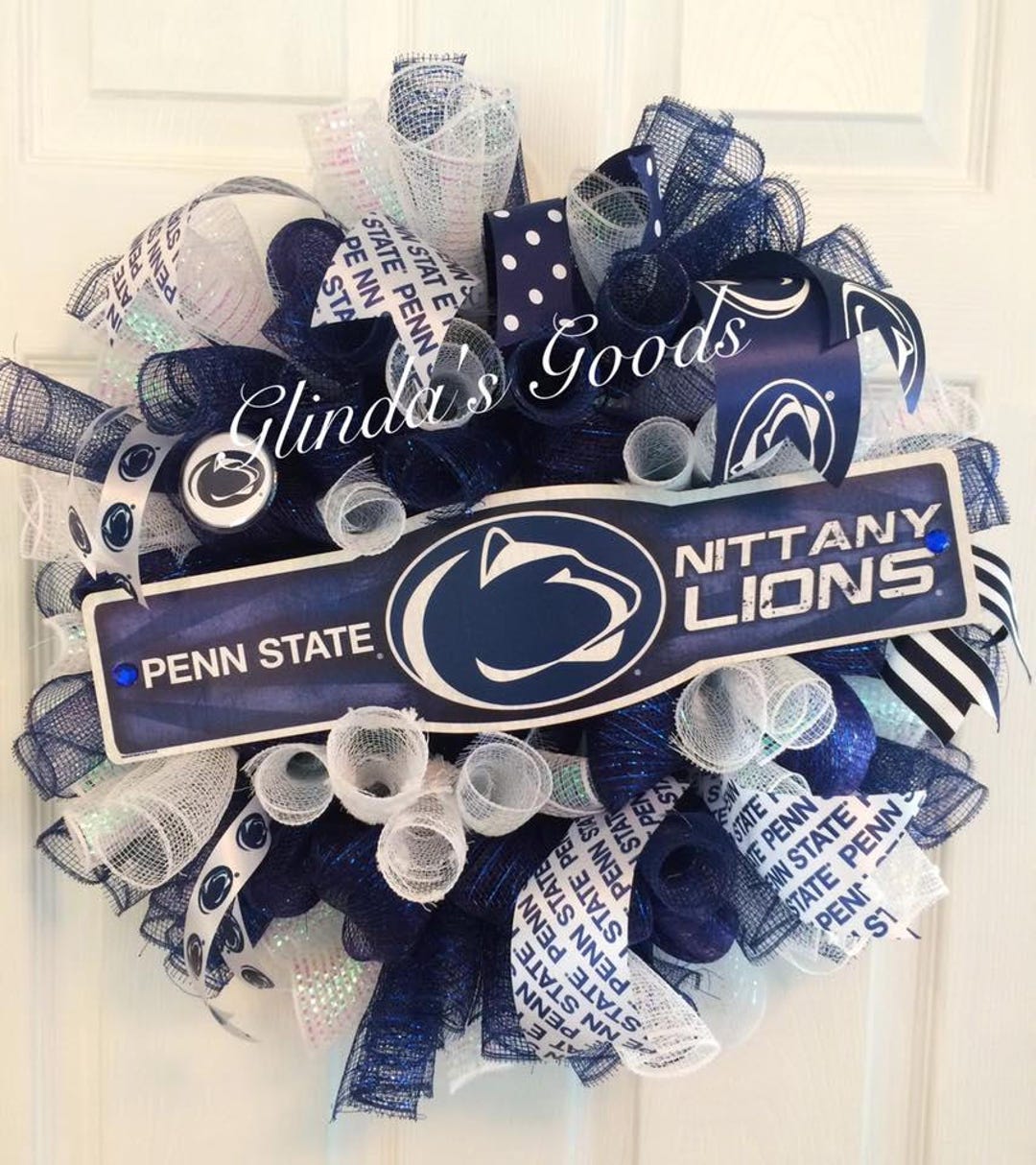 Penn State Wreath PSU Wreath Penn State Door Hanger PSU - Etsy