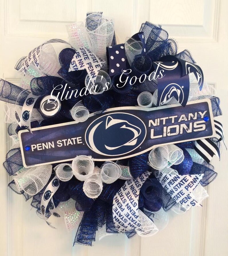 Penn State Wreath PSU Wreath Penn State Door Hanger PSU - Etsy