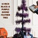 14 Halloween Feather Tree Purple & Black With Spooky Gifts Under the ...