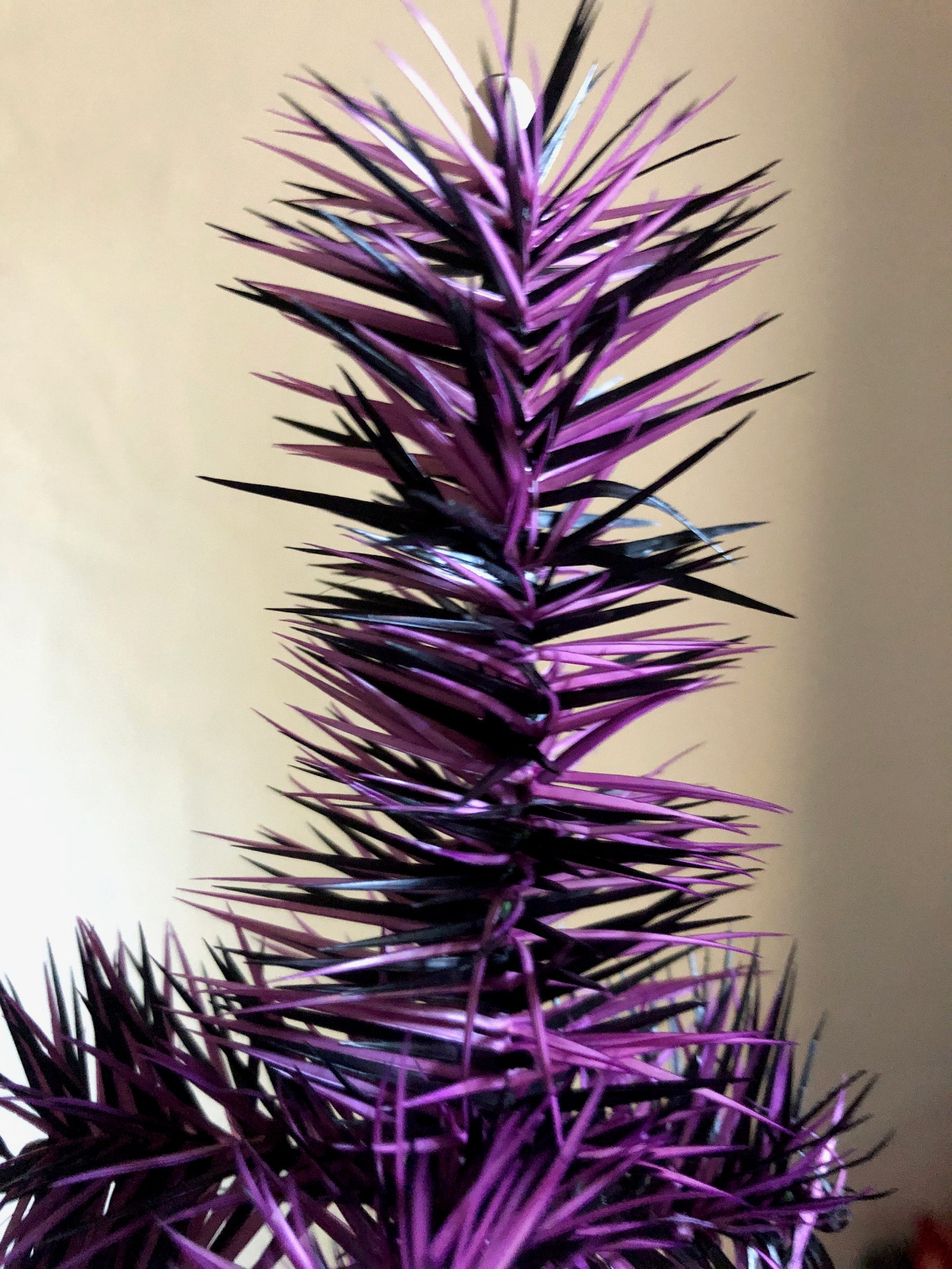 14 Halloween Feather Tree Purple & Black With Spooky Gifts Under the ...