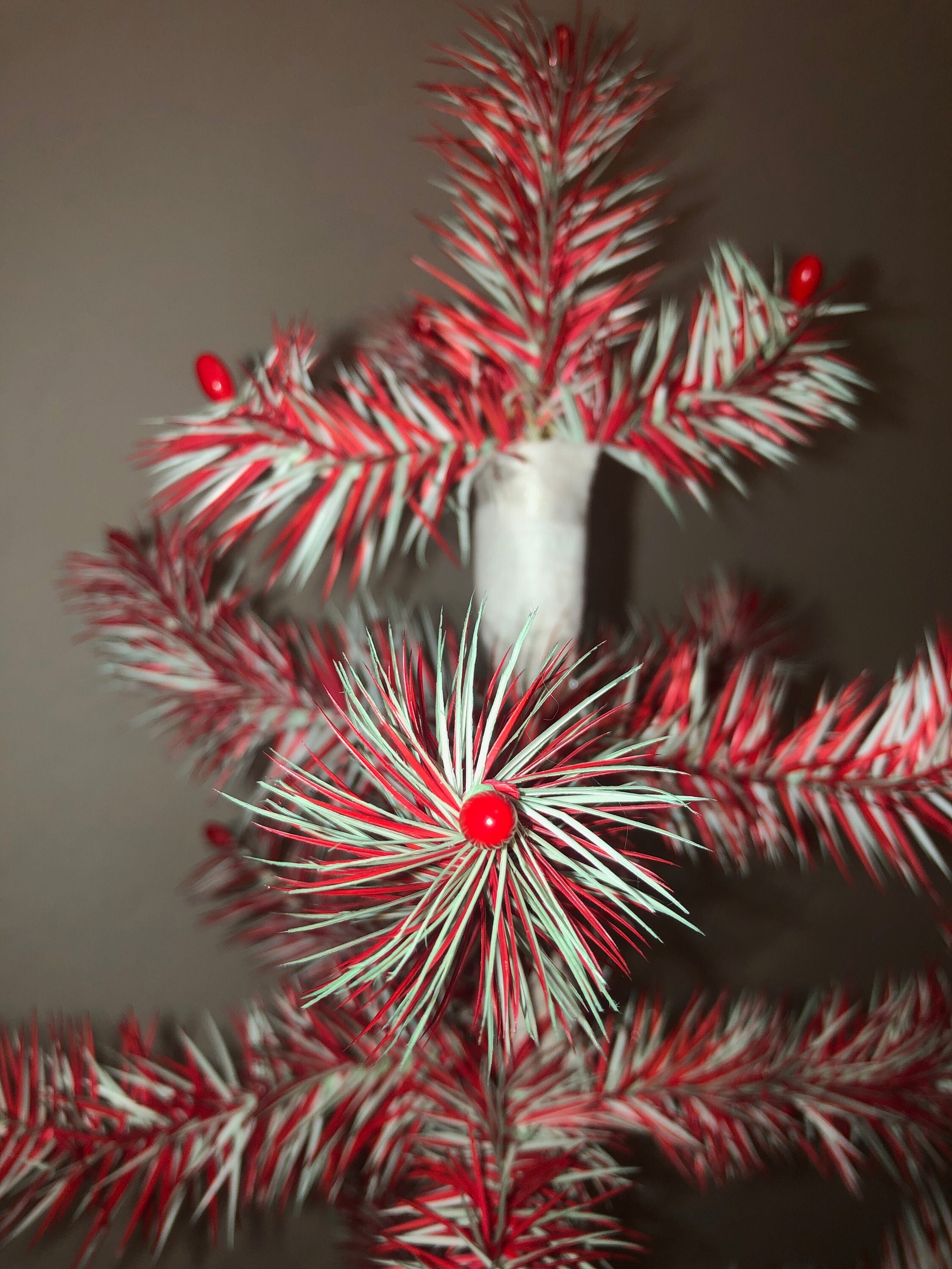 Mint Blue & Red Goose Feather Tree 18 Inch Tall W/ Stand - Etsy