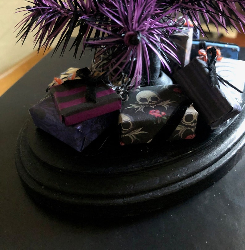 14 Halloween Feather Tree Purple & Black With Spooky - Etsy