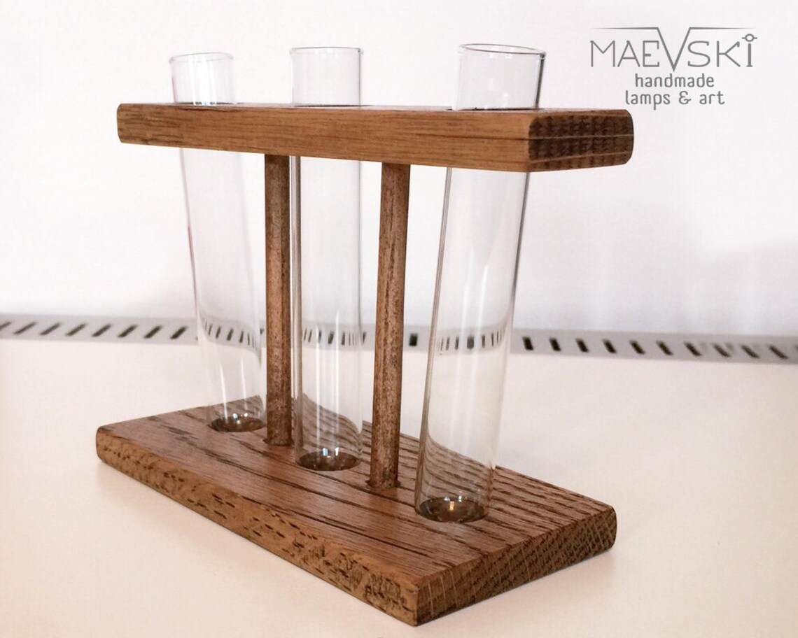 Test Tube Vase Rustic Home Decor Wood Decor Vase Centerpieces - Etsy