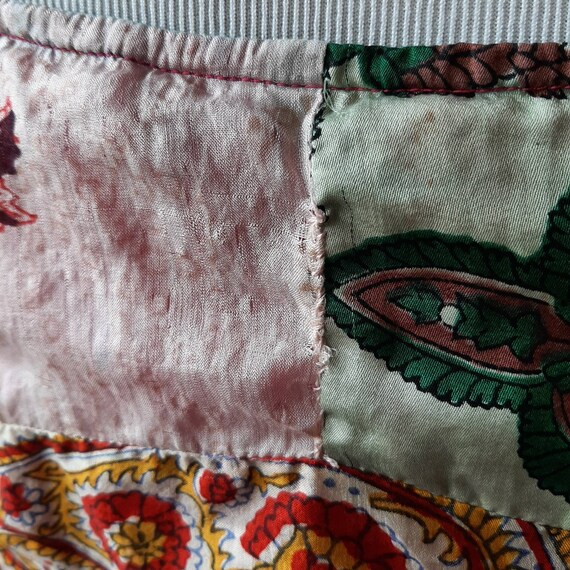 Y2K Patchwork Silk Slip Top Hippy Baby Doll Strappy C… - Gem