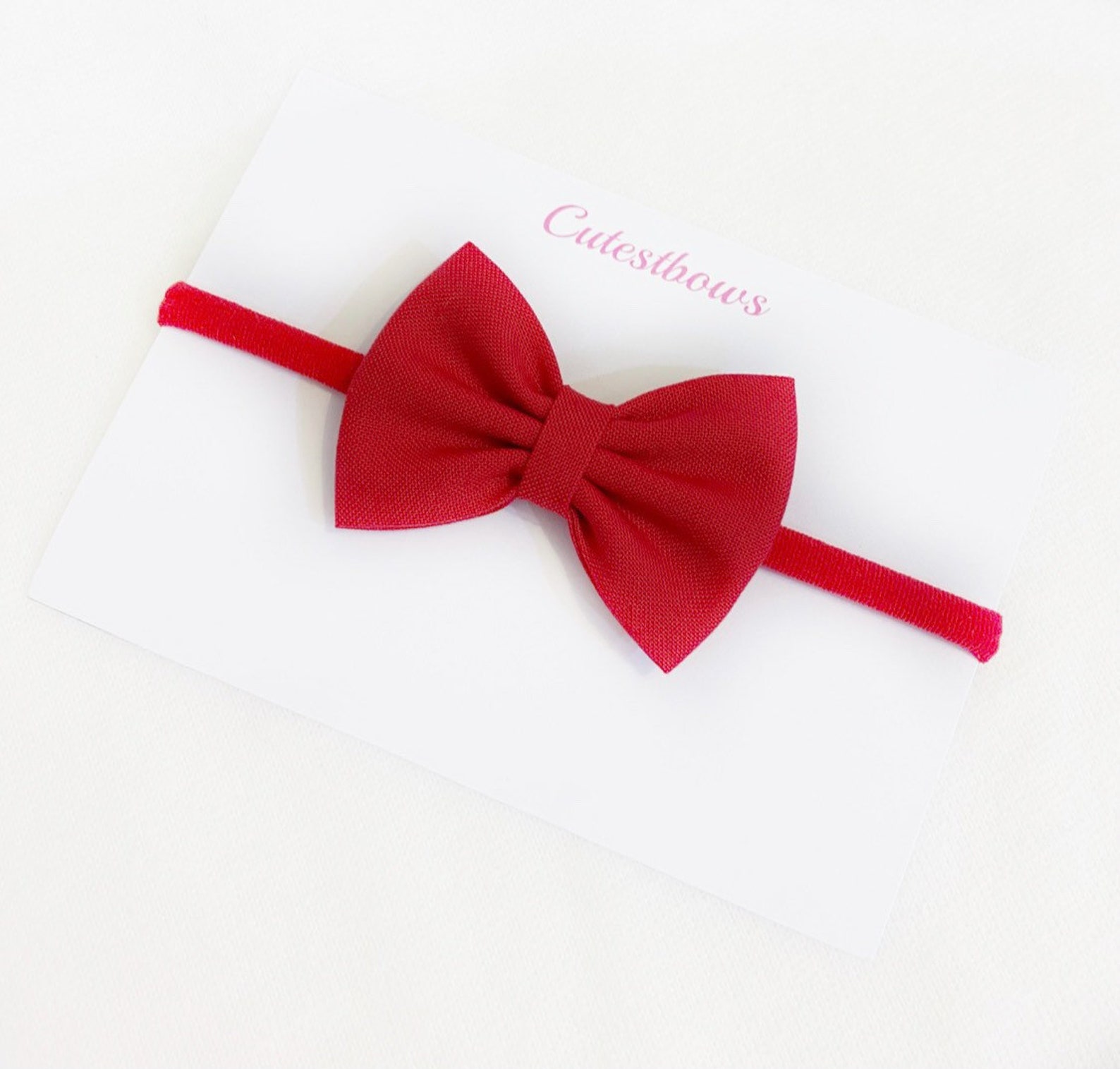 Red Bow Headband Newborn Baby Headband Hair Clip Girl - Etsy