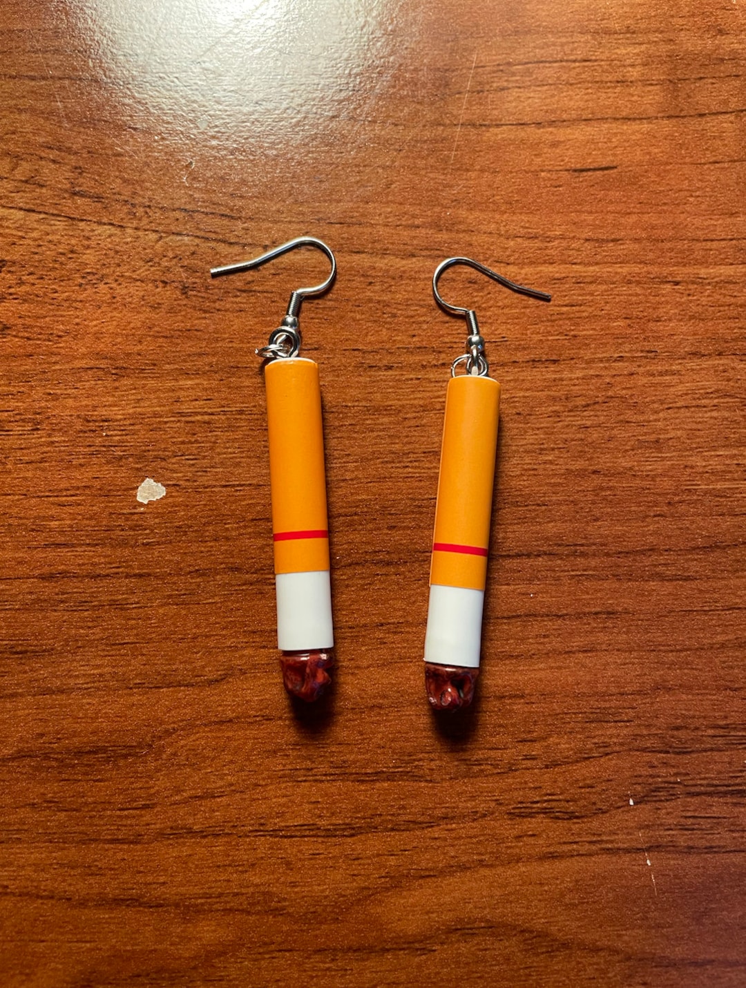Cigarette Dangle Earrings - Resin Cigs With Stainless Steel Hooks - Etsy
