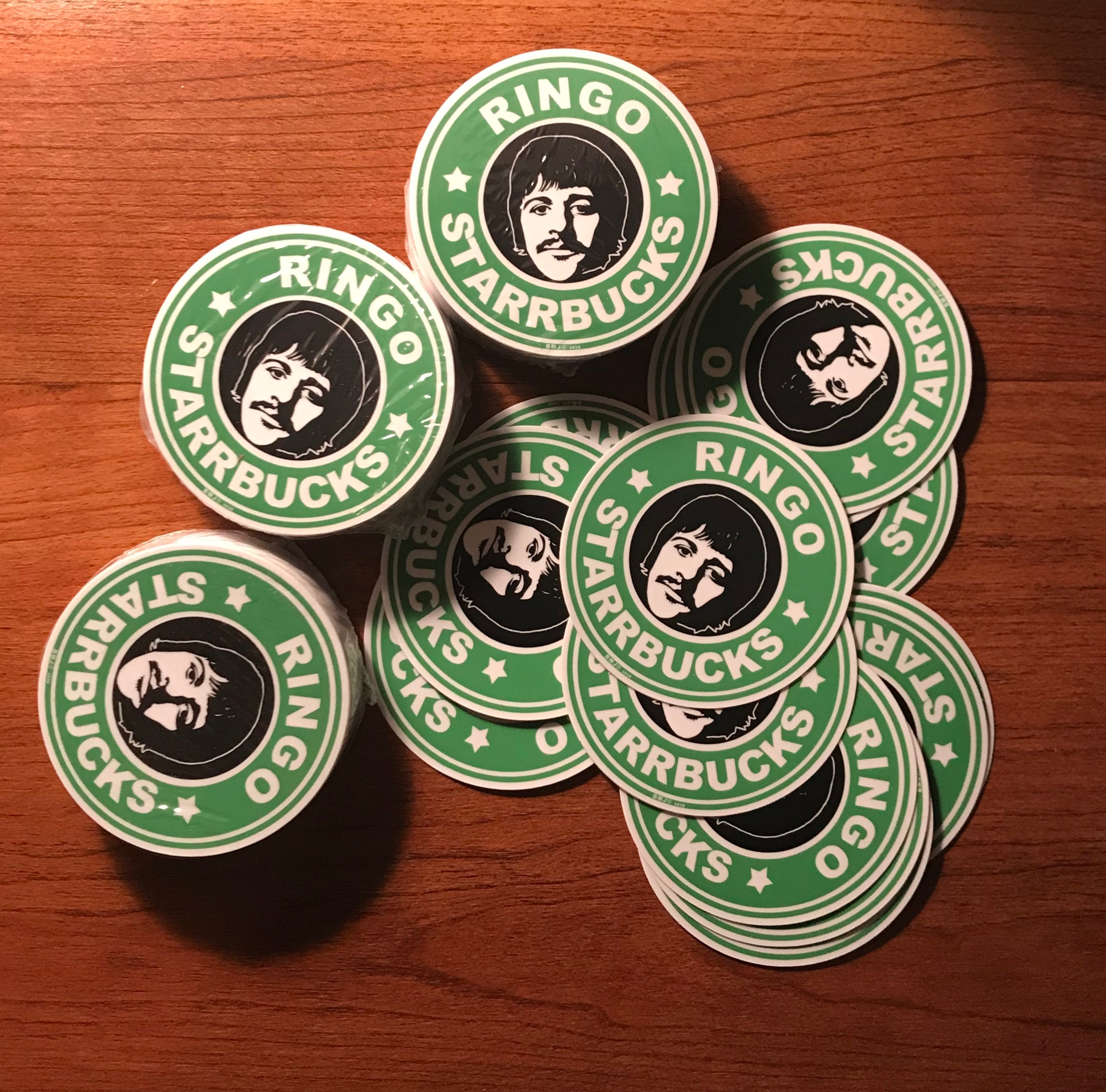 Ringo Starrbucks Sticker - Beatles Starbucks Parody (3x3 Inches) - Etsy
